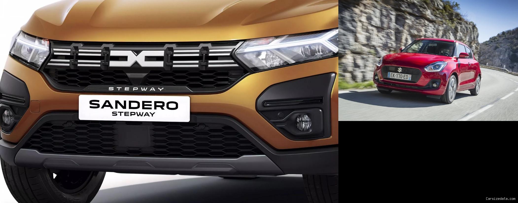 2023 Dacia Sandero Stepway 1.0 Turbo VS. 2023 Suzuki Swift 1.2 Comparison